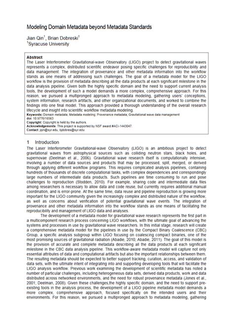 Modeling Domain Metadata Beyond Metadata Standards Metadata Lab
