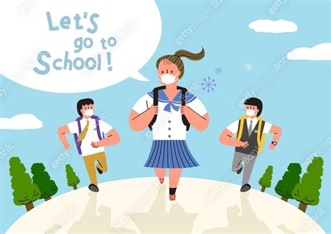 교육 주제 학교 학생 코로나바이러스 바이러스 코로나19 코로나바이러스 출석 움직이는활동 여름 교복 마스크 방호용품 이미지