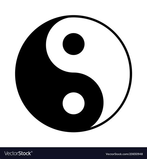 yin yang icon royalty free vector image vectorstock