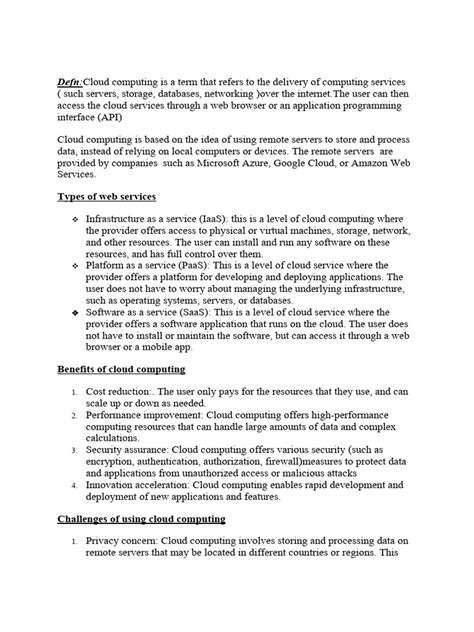 Cloud Pdf Cloud Computing Software As A Service