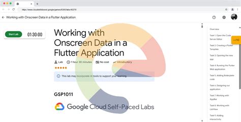 Working With Onscreen Data In A Flutter Application Gsp1011