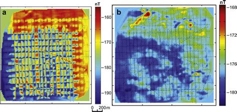 An Example Of Magnetic Data Processing Before A And After B Profile Download Scientific