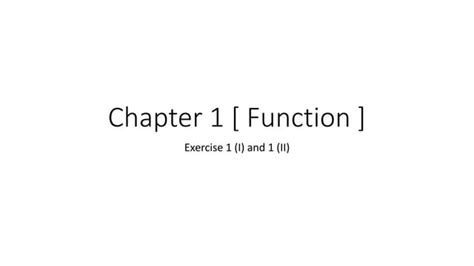 Chapter 1 Function Ex 1i And 1ii Pptx