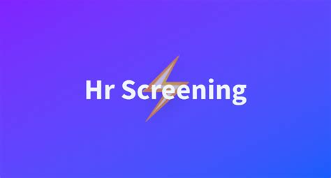 Hr Screening A Hugging Face Space By Marsiyaissah