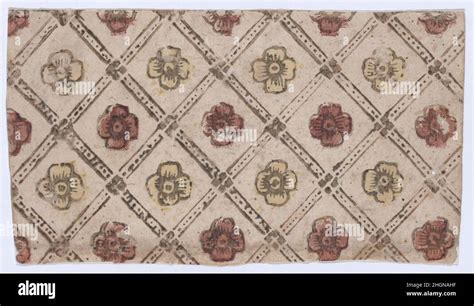 Sheet With Overall Pattern Of Rosettes 19th Century Anonymous Sheet