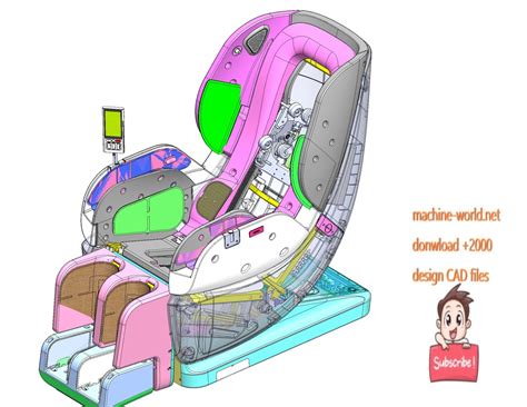 Industrial 3d Model Multi Function Massage Chair Machine World