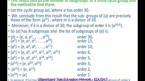 group theory classification of subgroups of cyclic groups youtube