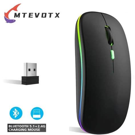 Souris Sans Fil Rechargeable Souris Bluetooth BT G Sans Fil Ultra MinceSilencieux