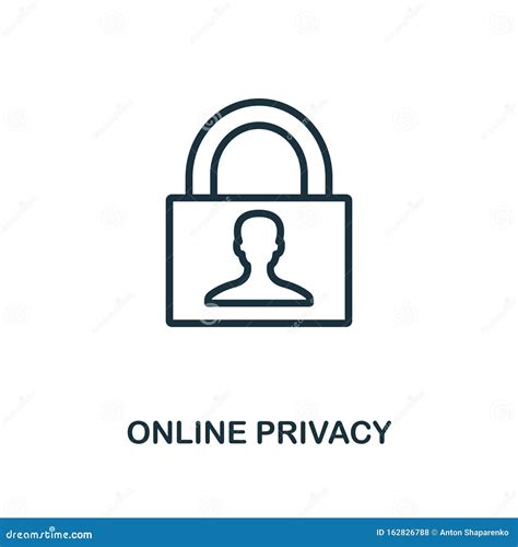 Online Privacy Icon Outline Style Thin Line Creative Online Privacy Icon For Logo Graphic