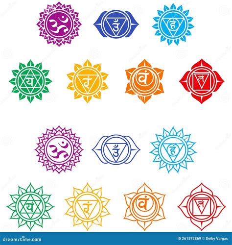 Chakra Symbols Vector Design Stock Vector Illustration Of Soul Prama