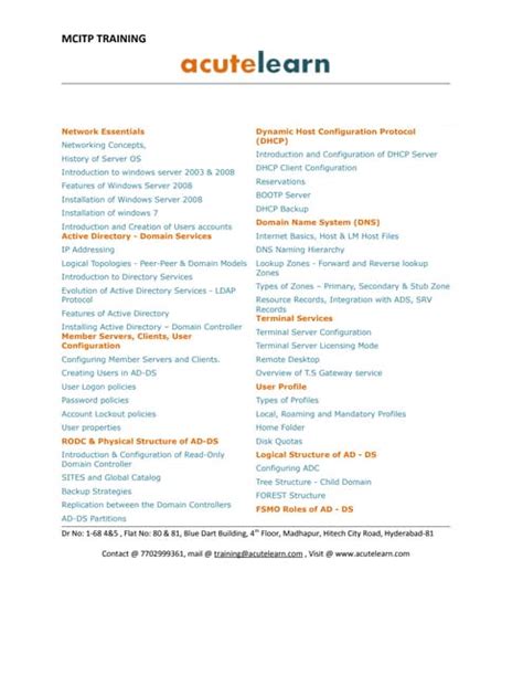 Mcitp Training Rtf Computer Networking Computing Mcitp Training Rtf Computer Networking Computing