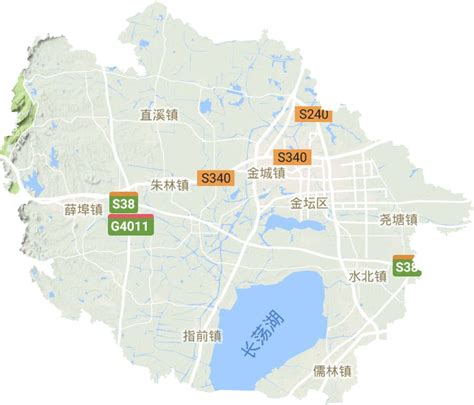 金坛区高清地形地图