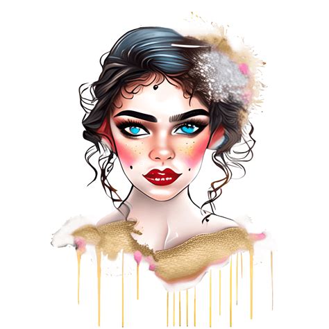 Snowy Whimsy Realistic Digital Girl Graphic · Creative Fabrica