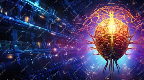 Premium Photo Science Brain Synapse Scan Illustration Background Idea Technology System