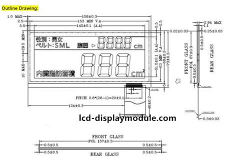 V Fpc Segment Tn Lcd Display Intruments Meters Monochrome Lcd Display