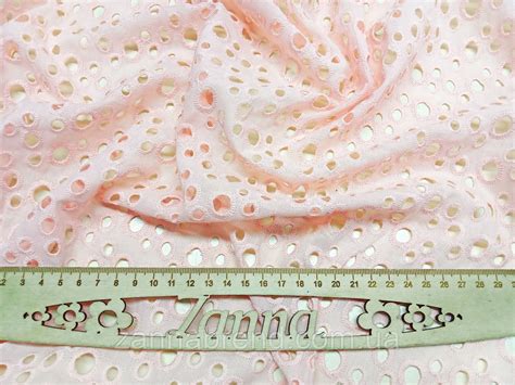 Тканина прошва рожево персикового кольору Сирні дірки купити за найкращою ціною в Харкові