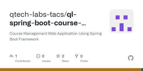 github qtech labs tacs ql spring boot course management course