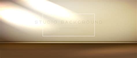 파스텔 색상 빈 방 스튜디오 배경 제품 표시를 위한 추상 벡터 그라데이션 베이지색 벽 프리미엄 벡터