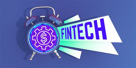 기어 아이콘과 달러 기호 네온 보라색 빛 파란색 배경 흰색 기하학적 모양 대담한 타이포그래피 핀테크 개념이 있는 알람 시계의