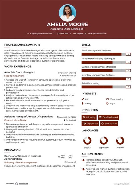 10 Associate Store Manager Resume Samples And Templates For 2025