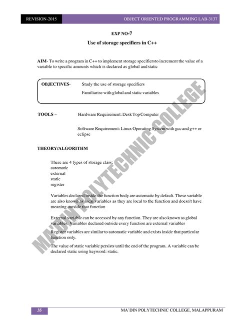 Constructor In C Revision 2015 Object Oriented Programming Lab 35