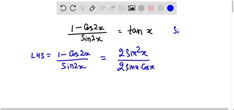 Solved Prove The Trigonometric Identity Sin 2x 2sin X Cos X Using Fourier Series Expansion