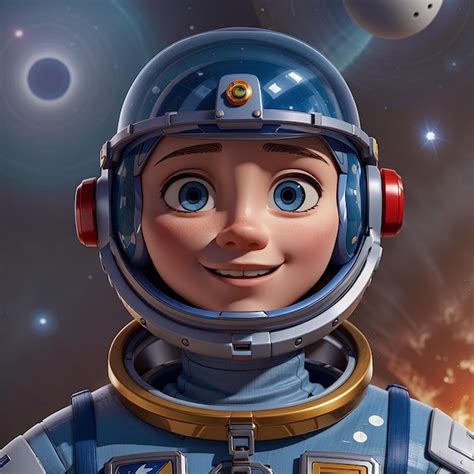 Premium Photo A Cartoon Of A Boy In A Space Suit With The Words Quot