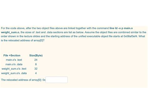 solved for the code above after the two object files above
