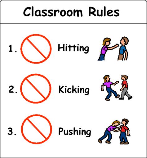 No Kicking Boardmaker Rules For Time Out