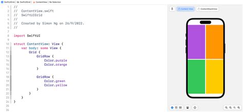 如何使用swiftui Grid Api 創建網格佈局