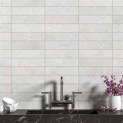 White Pearl Honed Subway Marble Tile 3×12 White Marble Subway Tile