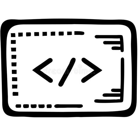 Simple Vector Code Symbol For Web Development And Coding Projects Stock