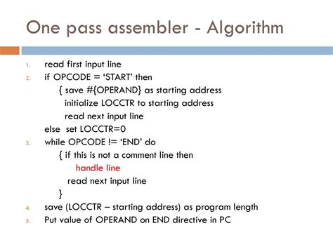 Assembler Design Options Ppt Download