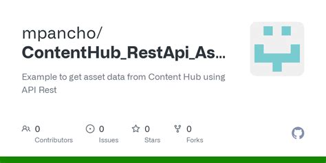 github mpancho contenthub restapi assets example to get asset data