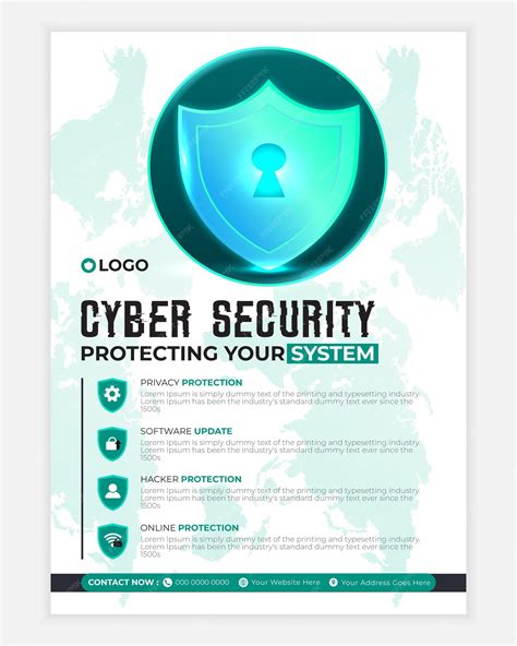 Premium Vector Cyber Security Awareness Poster Or Flyer Template