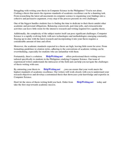 Thesis Computer Science Philippines Pdf Computer Science Science