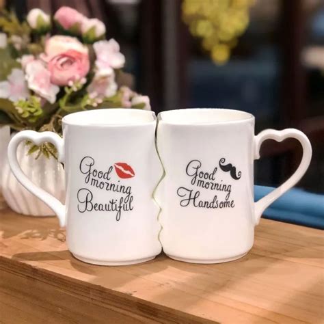 💖valentines Day T Ceramic Couple Kiss Mugs☕