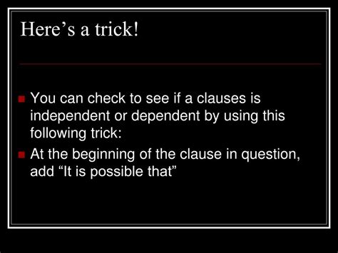 Ppt Independent And Dependent Clauses Powerpoint Presentation Free