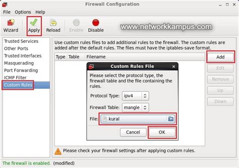 centos firewall iptables networkkampüs