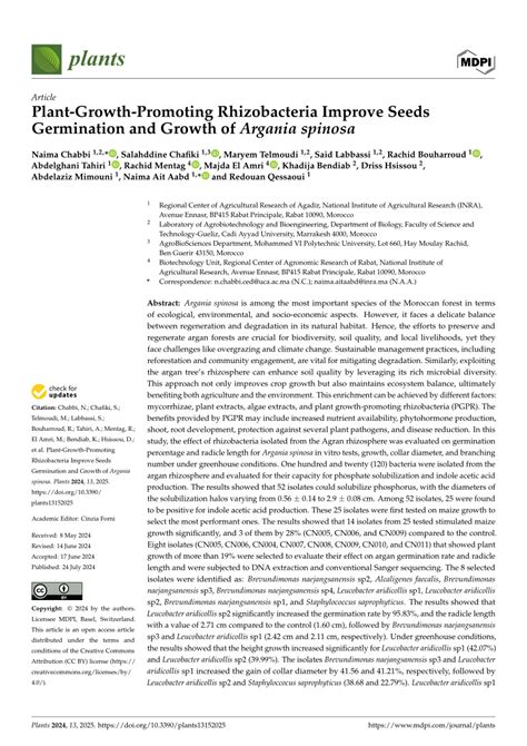Pdf Plant Growth Promoting Rhizobacteria Improve Seeds Germination