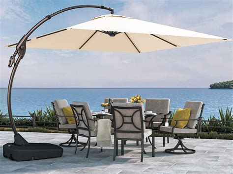 Grand Patio X Sunbrella 10 Ft Patio Umbrella Deluxe Napoli Curvy
