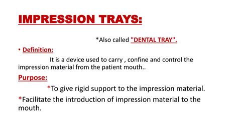 Classification Of Impression Trays Pptx
