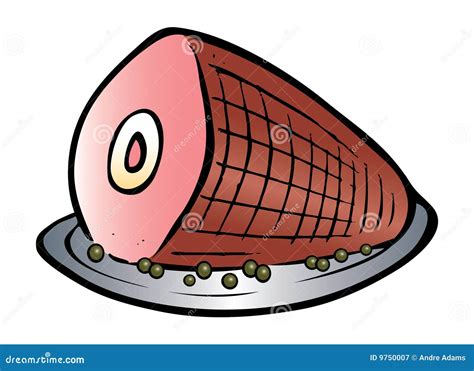 Sliced Ham Stock Vector Illustration Of Meal Pork Supper 9750007