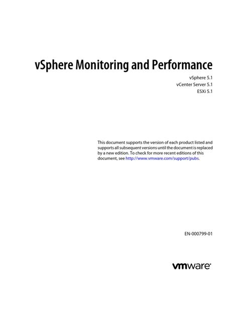 Vsphere Esxi Vcenter Server 51 Monitoring Performance Guide Pdf