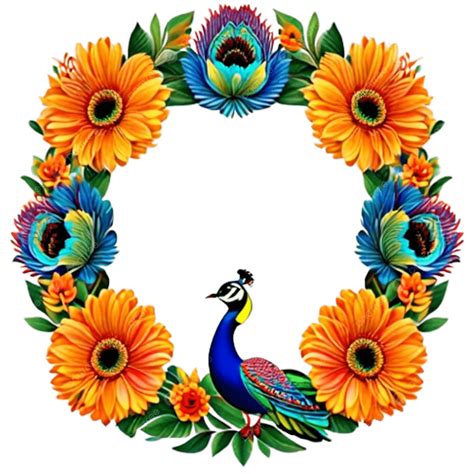 Beautiful Flower Frame Peacock Flower Frame Peacock Beautiful Flower