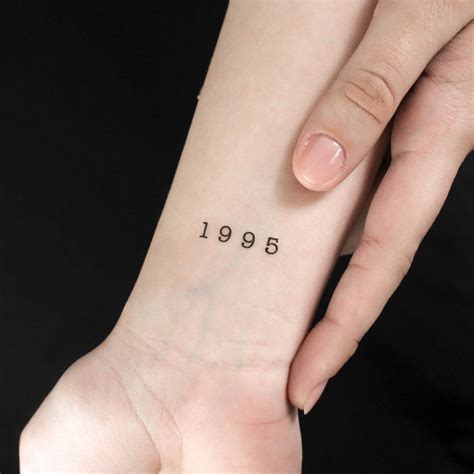 1995 Birth Year Temporary Tattoo Set Of 3 Etsy