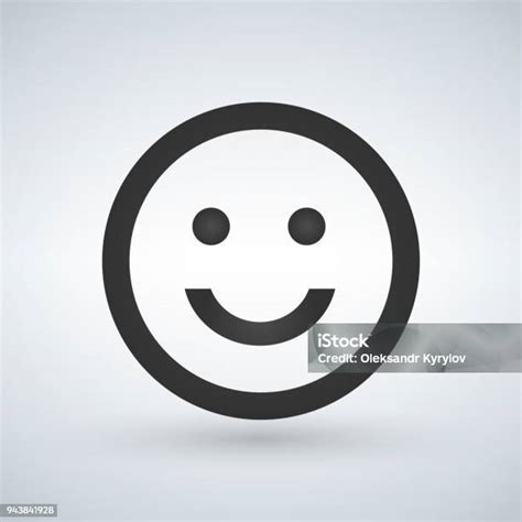 웃는 이모티콘 사각형 얼굴 아이콘 아바타 기호입니다 문자 그림 평면 벡터에 고립 된 흰색 배경 서명 그래픽 및 웹 디자인에 대