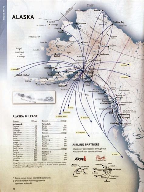 Alaska Airlines And Horizon Air Timetables And Route Maps The