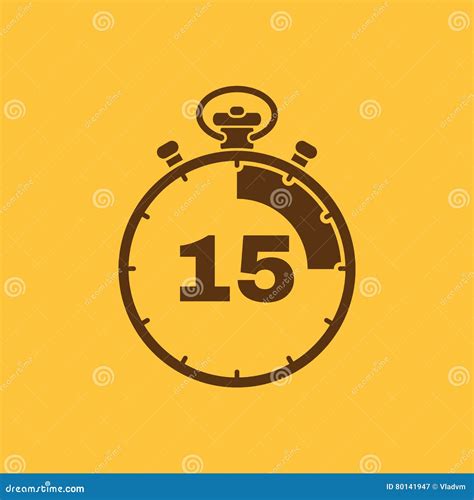 The 15 Seconds Minutes Stopwatch Icon Clock And Watch Timer Countdown Stopwatch Symbol Ui