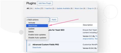 how to access the wordpress admin with a fatal error warning white canvas